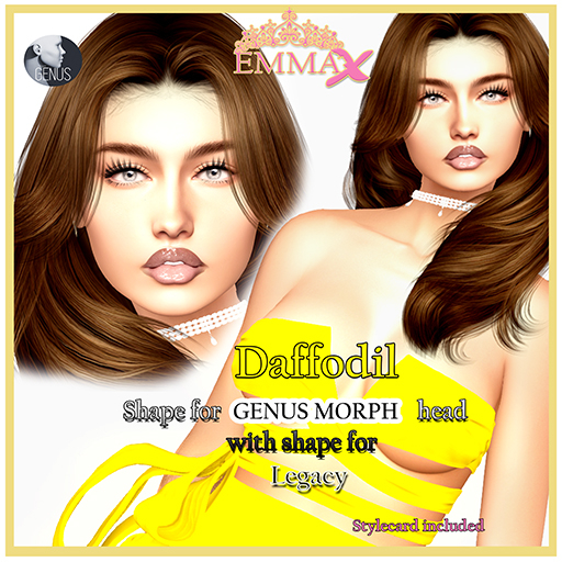 Second Life Marketplace - EmmaX GENUS MORPH HEAD DAFFODIL [LEGACY] shape